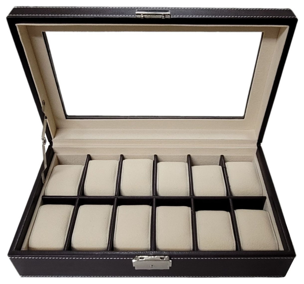 12-Piece Watch Display Case - Contemporary - Dresser Valets And ...