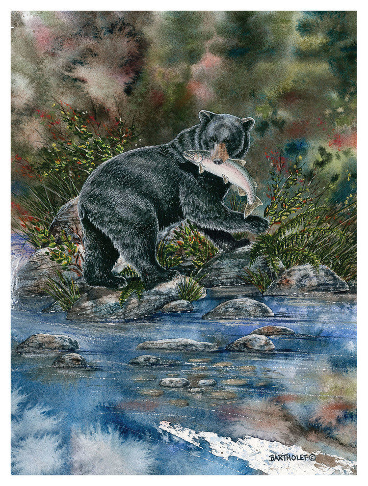 by Artist Dave Bartholet Blackie Art Print, 9"x12" - Rustic - Prints ...