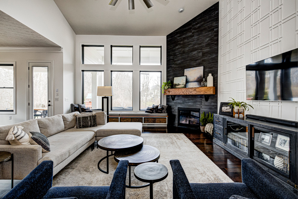 Posh Home Remodel - Contemporary - Living Room - Indianapolis - by ...