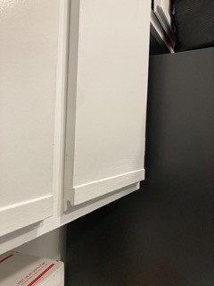 How to cover routed groove finger pull cabinets and drawers?
