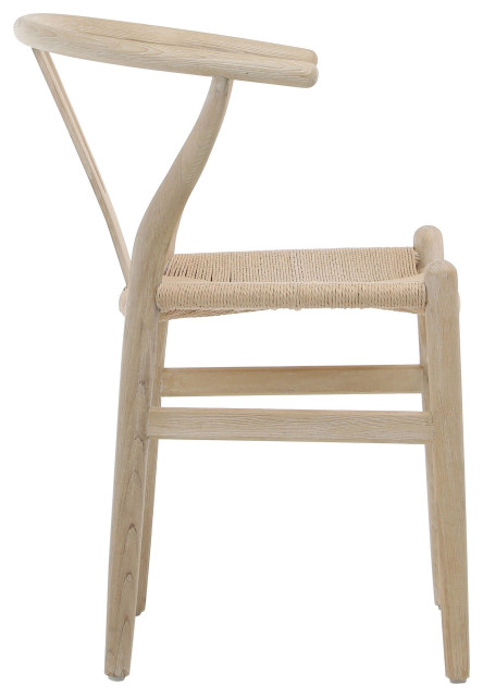 Rexa Y Back Natural Finish Oak Chair with Woven Craft Paper Seat ...