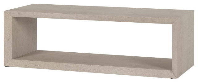 Minimalist Coffee Table, Open Rectangle Design With Beveled Edges ...