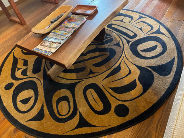 Rande Moon Mask, Shiny Brass, 8' Round, 8' Round - Southwestern - Area ...