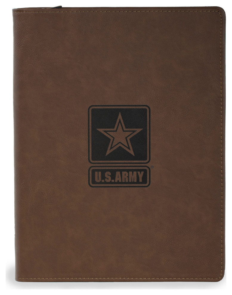 Brown US Army Logo Multicompartment Padfolio/Portfolio - Contemporary ...