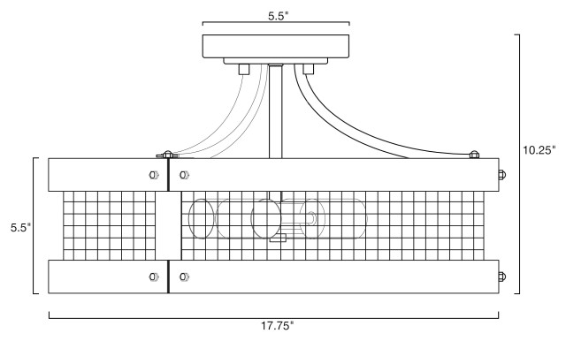Kira Home Cooper 18" Farmhouse Ceiling Light, Walnut Style Wood ...