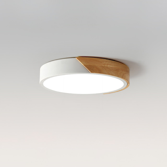 Modern LED Drum Flush Mount Ceiling Light Dimmable & Remote Control, Xl - Scandinavian - Flush ...
