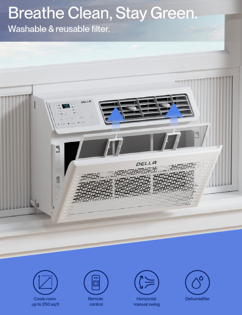Energy Saving Window Air Conditioner, Easy Mechanical Control, 14000 ...