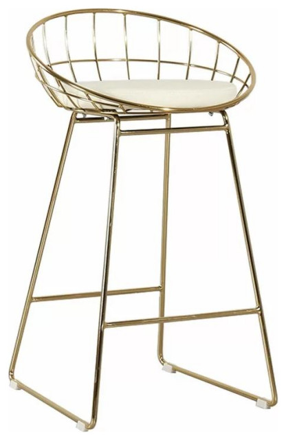 Kylie Stool - Gold/White - Contemporary - Bar Stools And Counter Stools ...