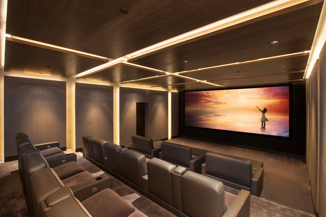 Contemporary Beverly Hills Private Theater - Contemporary - Home ...