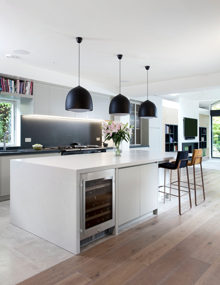 Desert Silver Suede and Charcoal Soapstone Silestone - Contemporary ...