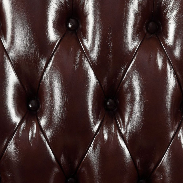 ACME Forsythia Chair With1 Pillow, Espresso Top Grain Leather Match and ...