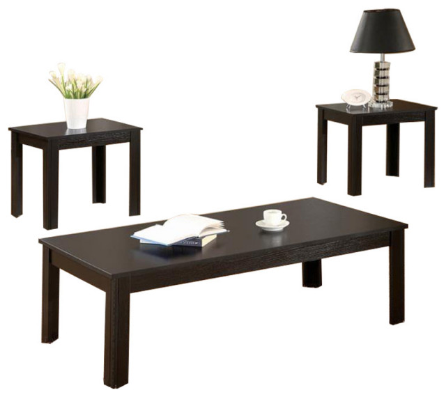 3 Piece Wood Table Set - Transitional - Coffee Table Sets - by Simple ...