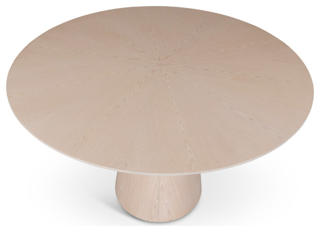 Modern Brazilian Mona Wooden Top Round Dining Table - Transitional - Dining Tables - by Urbia ...