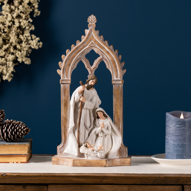 Holy Family Arch 17"H Resin - Transitional - Holiday Accents And ...
