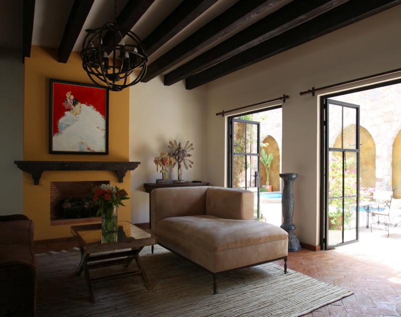 Spanish Colonial wood beam ceiling -- should I go white?
