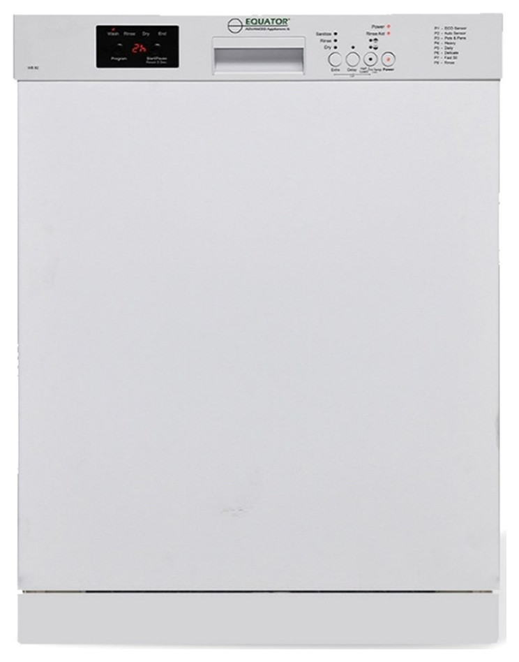 Equator Europe 24" Built in 14 place Dishwasher in White - Modern ...