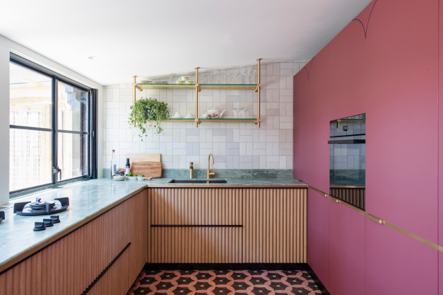 Minosa's New Pink & Plum-Coloured Kitchen in Sydney | Houzz AU