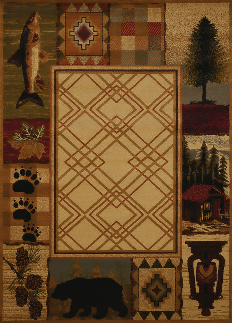 United Weavers Affinity Mountain Lake Rug, Natural, 750-05117, 7'10"x10 ...