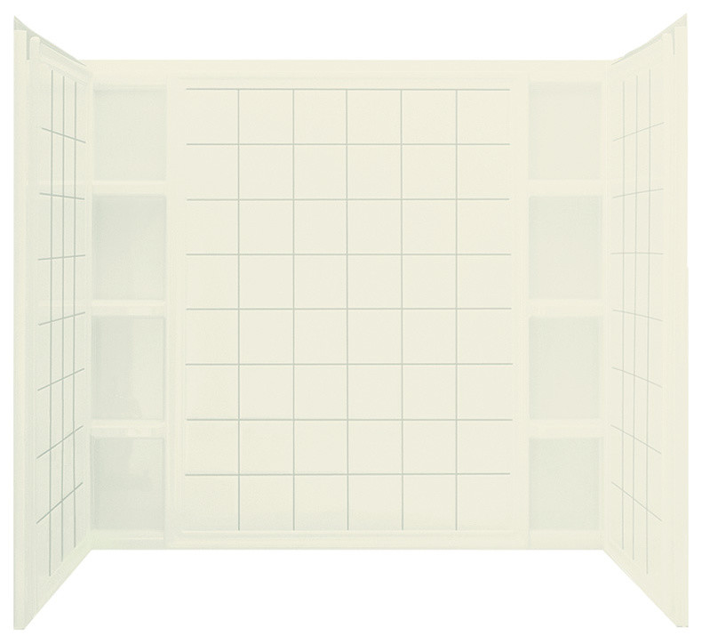 Sterling Ensemble Vikrell Bathtub Wall Surround, Biscuit - Shower ...