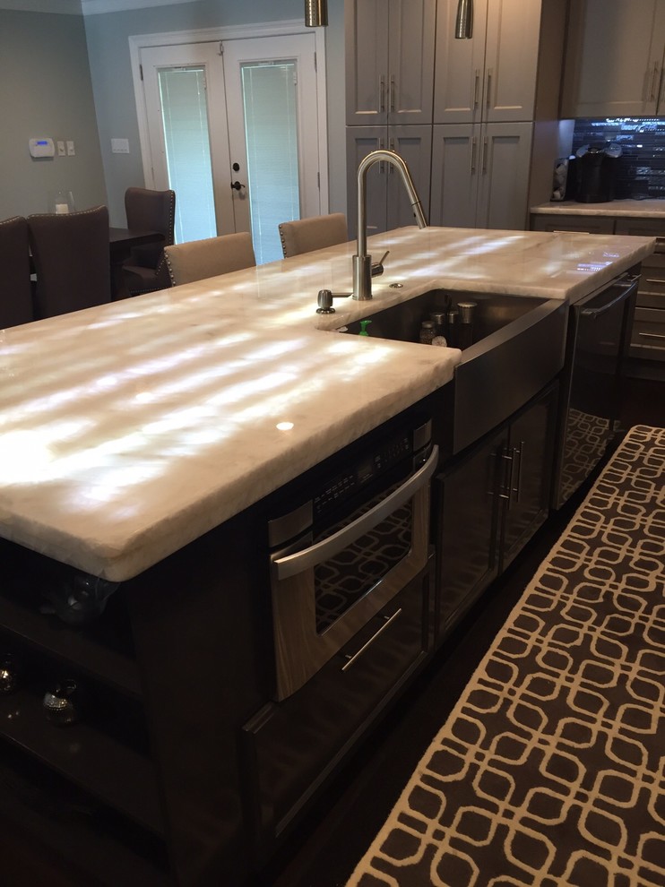 Cristallo Quartzite Countertop - Contemporary - Kitchen - New Orleans ...