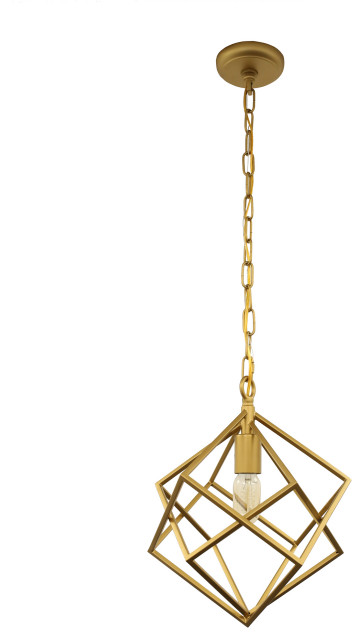 Voss Geometric 1 Light Pendant, 13" Wide - Transitional - Pendant ...