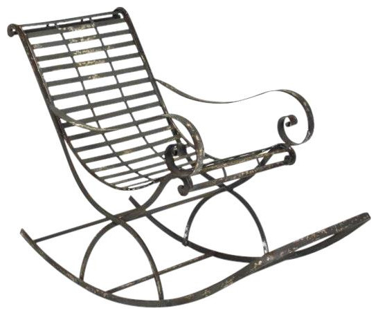Elegant Iron Rocking Chair in Ebony - Industrial - Rocking Chairs - by ...