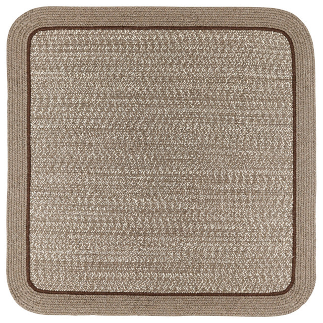 Woolmade Rounded Rectangle Braided Rug, 6' Square - Farmhouse - Area ...