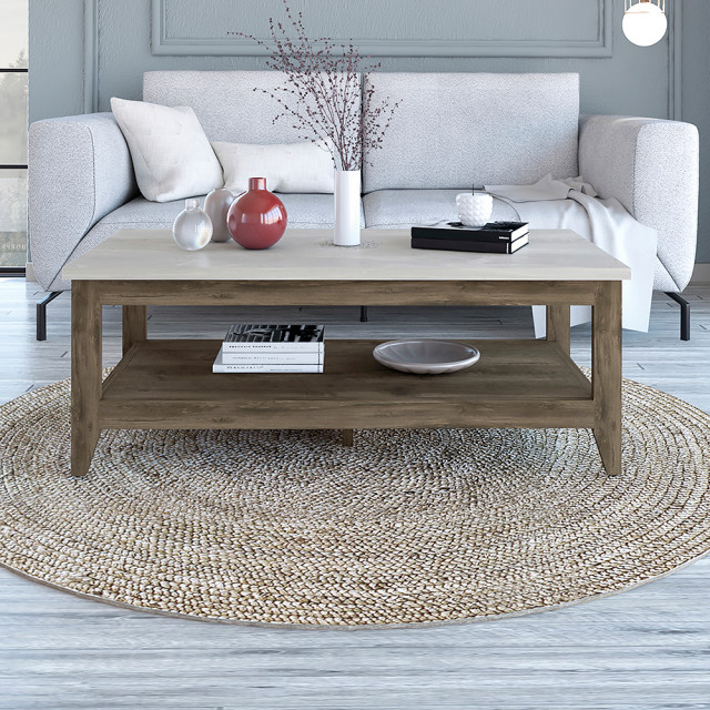 Paulson Rustic Coffee Table Onyx Top by RST Brands - Transitional ...