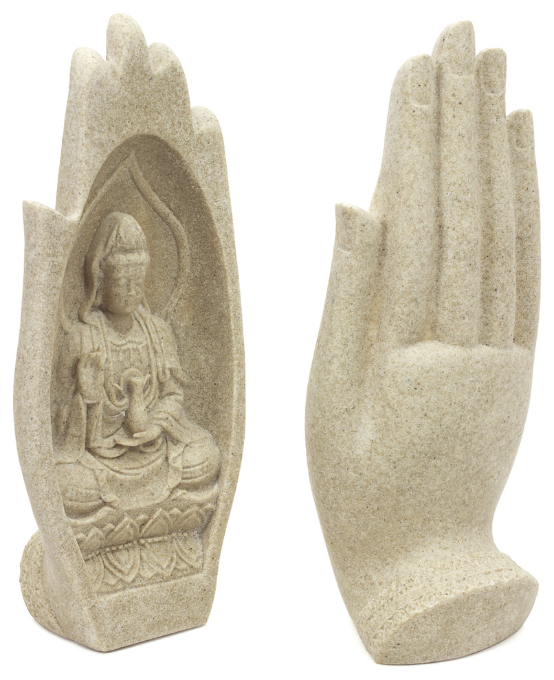 Serenity of the Buddha Hand Statues - Asian - Decorative Objects And ...