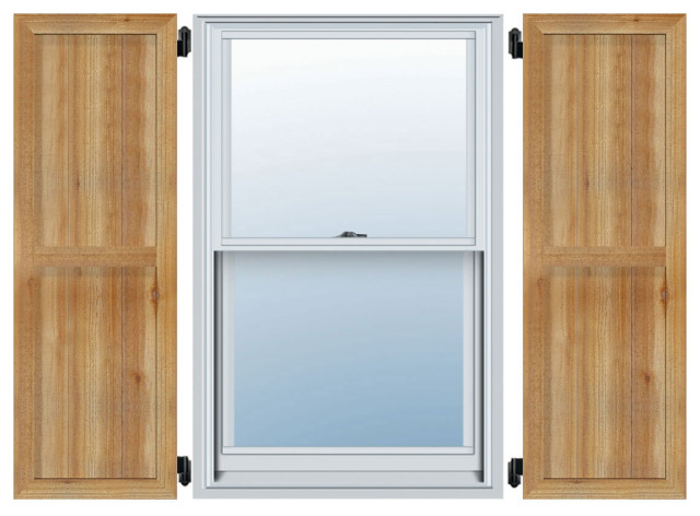 TimberCraft Framed BnB Shutters, Rough Sawn Cedar, 32 1/4"W x 67"H ...