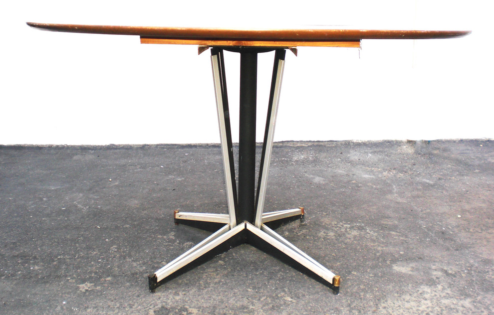 Mid Century Modern Architectural Minimalist Round Dining Table ...