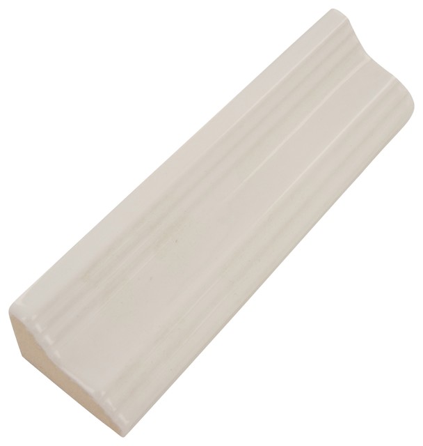 1.5"x6" Lumier Glossy Porcelain Profile Chair Rail, 1.5"x6 ...