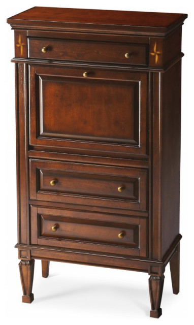 Classic Deep Cherry Secretary - Traditional - Desks And Hutches - by ...
