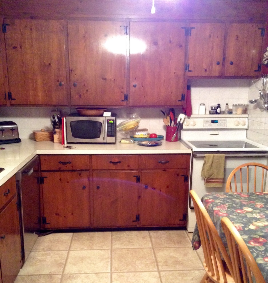 Outdated kitchen Before and After