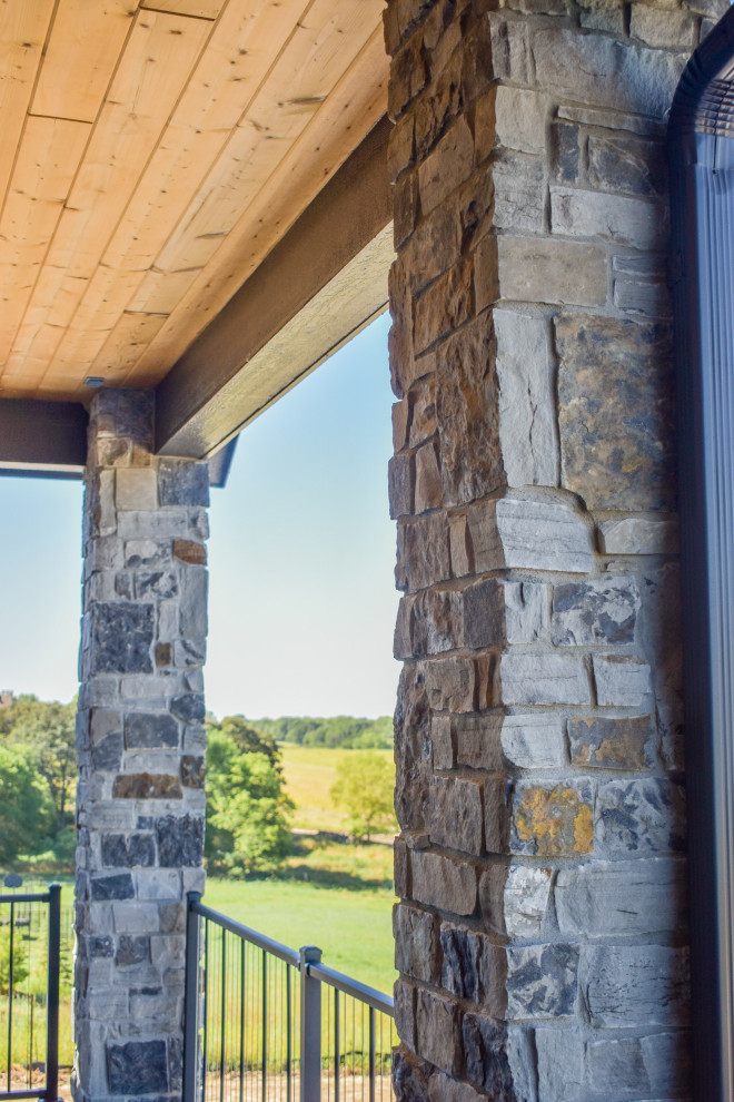 Modern Black Horse Ashlar Home - Traditional - Exterior - Omaha - by ...