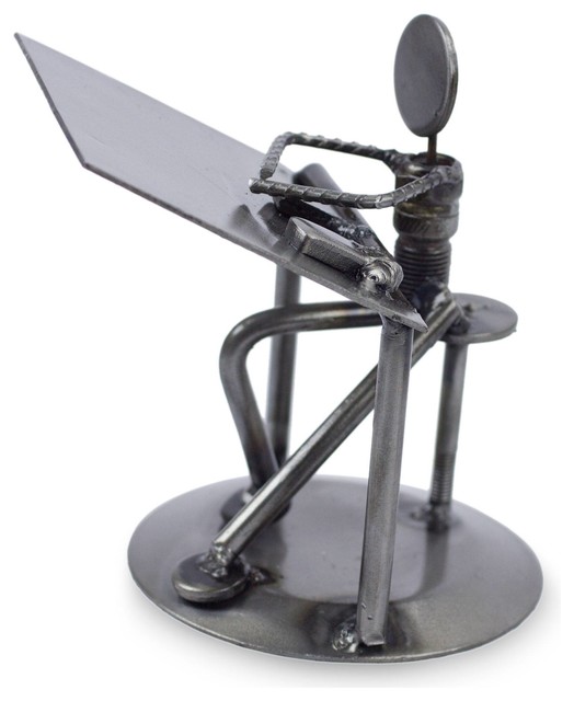 Rustic Architect Iron Statuette - Industrial - Decorative Objects And ...