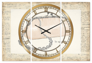Glamorous Sparkle Purse I Glam Multipanel Metal Clock - Contemporary ...