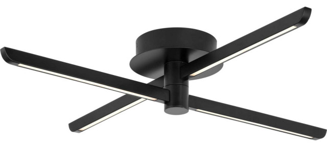 Pivot Led LED Ceiling Or Wall Mount, Matte Black - Modern - Flush-mount ...