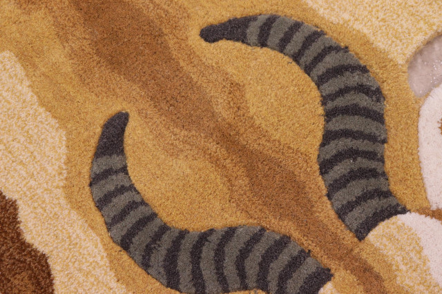 Modern Abstract Wilderness Antelope Animal Design Area Rug - 4'0'' x 6 ...