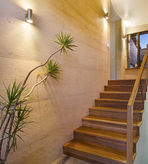 Rammed earth house Maleny - Modern - Staircase - Brisbane - by Rammed ...