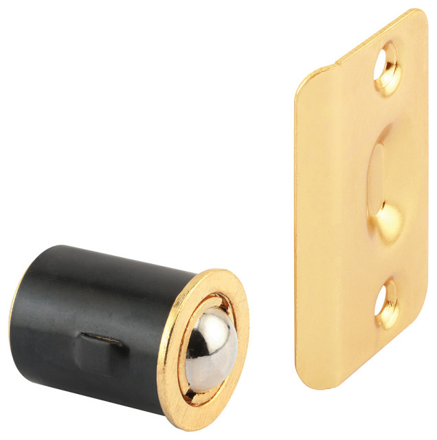 1Ea N7331 Brass Pltd Bullet Ball Catch - Traditional - Cabinet And ...