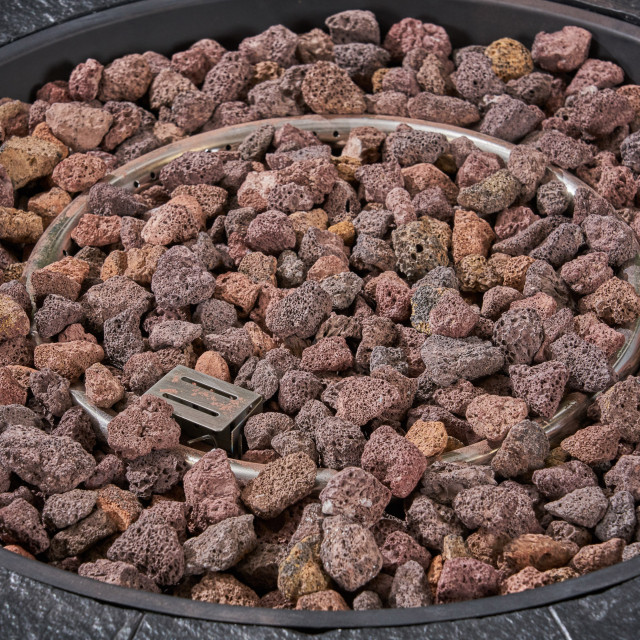 GDF Studio Elizabeth Outdoor 32" Circular 40,000 BTU Concrete Fire Pit ...