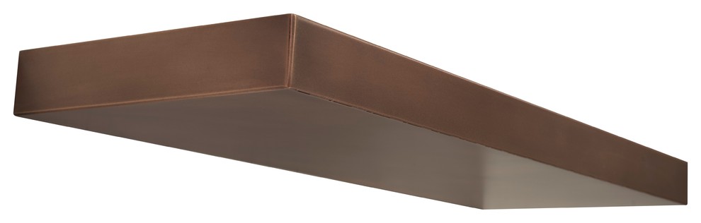 Floating Shelf, Copper, Seamless, 18" Width - Contemporary - Display ...