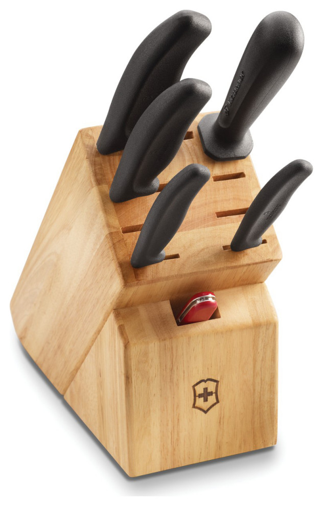 Victorinox Swiss Classic 7 Pc. Knife Block Set w/Waiter Pocket Knife ...