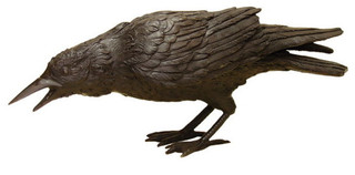 Black Raven, B - Traditional - Garden Statues And Yard Art - by Bronze ...