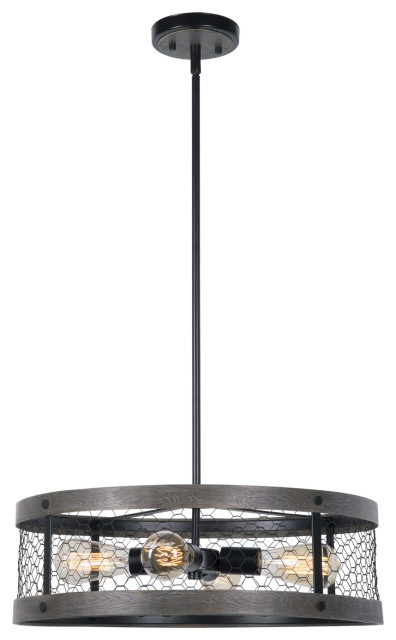 Kenroy 94046ORB 4-Light Pendant, Cozy - Industrial - Pendant Lighting ...