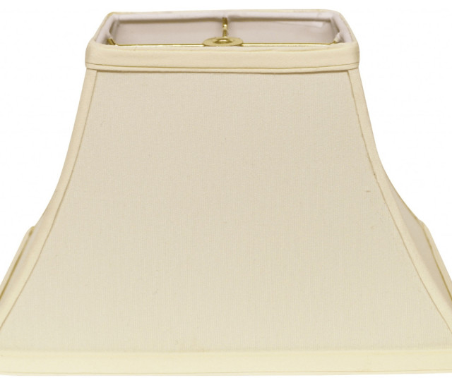 14" Ivory Rectangle Bell No Slub Lampshade - Transitional - Lamp Shades - by HomeRoots | Houzz