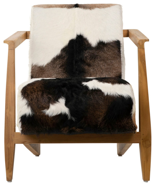 Brown & White Deco Cow Chair - Southwestern - Armchairs And Accent ...