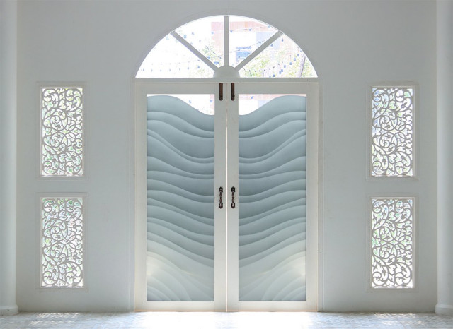 Interior Prehung Door or Interior Slab Door - Dreamy Waves - Primed ...