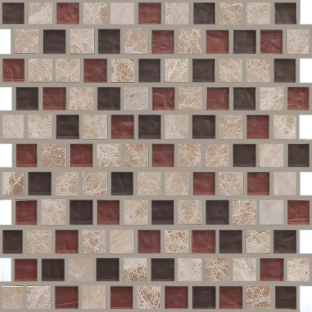 Offset Imagination Mosaic, Rum Raisin, Sample - Contemporary - Mosaic ...